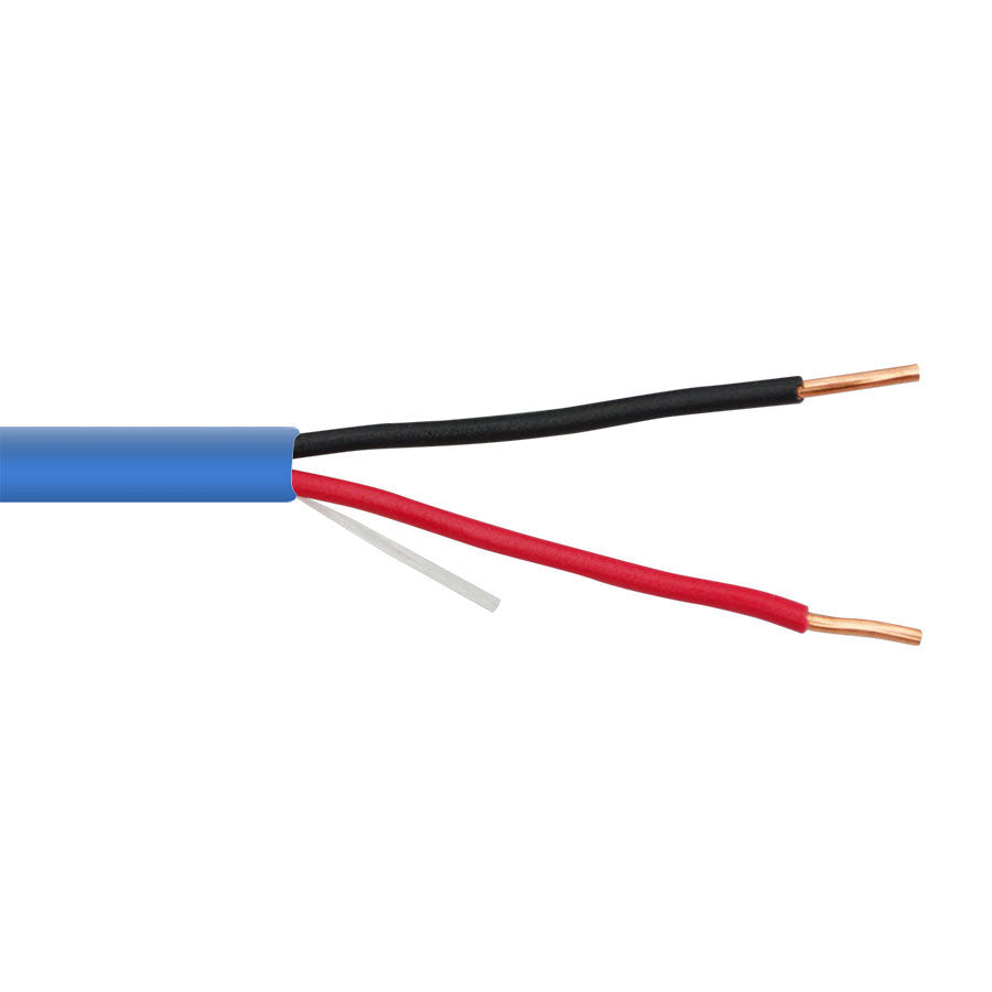 16/2FPLP-BL 2C/16 AWG SOLID FPLP PLENUM Fire Alarm Cable BLUE – 1000 F – NassauElectrical