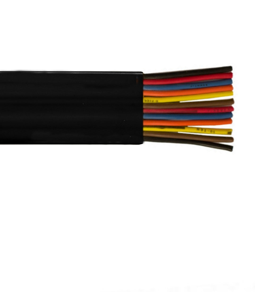 16 AWG 8C Flat Festoon Polyvinyl Chloride 600V Black Cable ...
