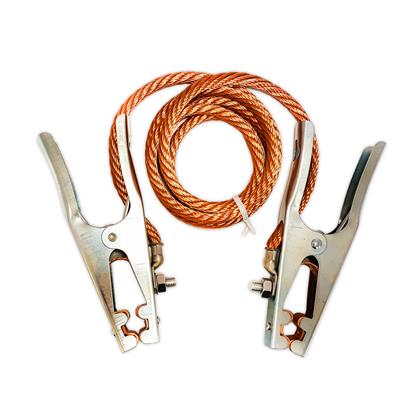 AI-000483 - 8ft Steel Grounding Cable with Clips for Welding Applicati ...