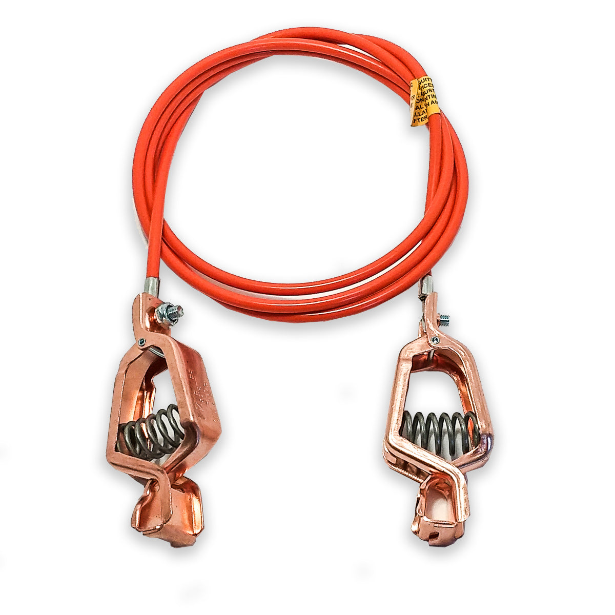 AI-000500-36 - Heavy-Duty Grounding Cable with Copper Clips & Orange J ...