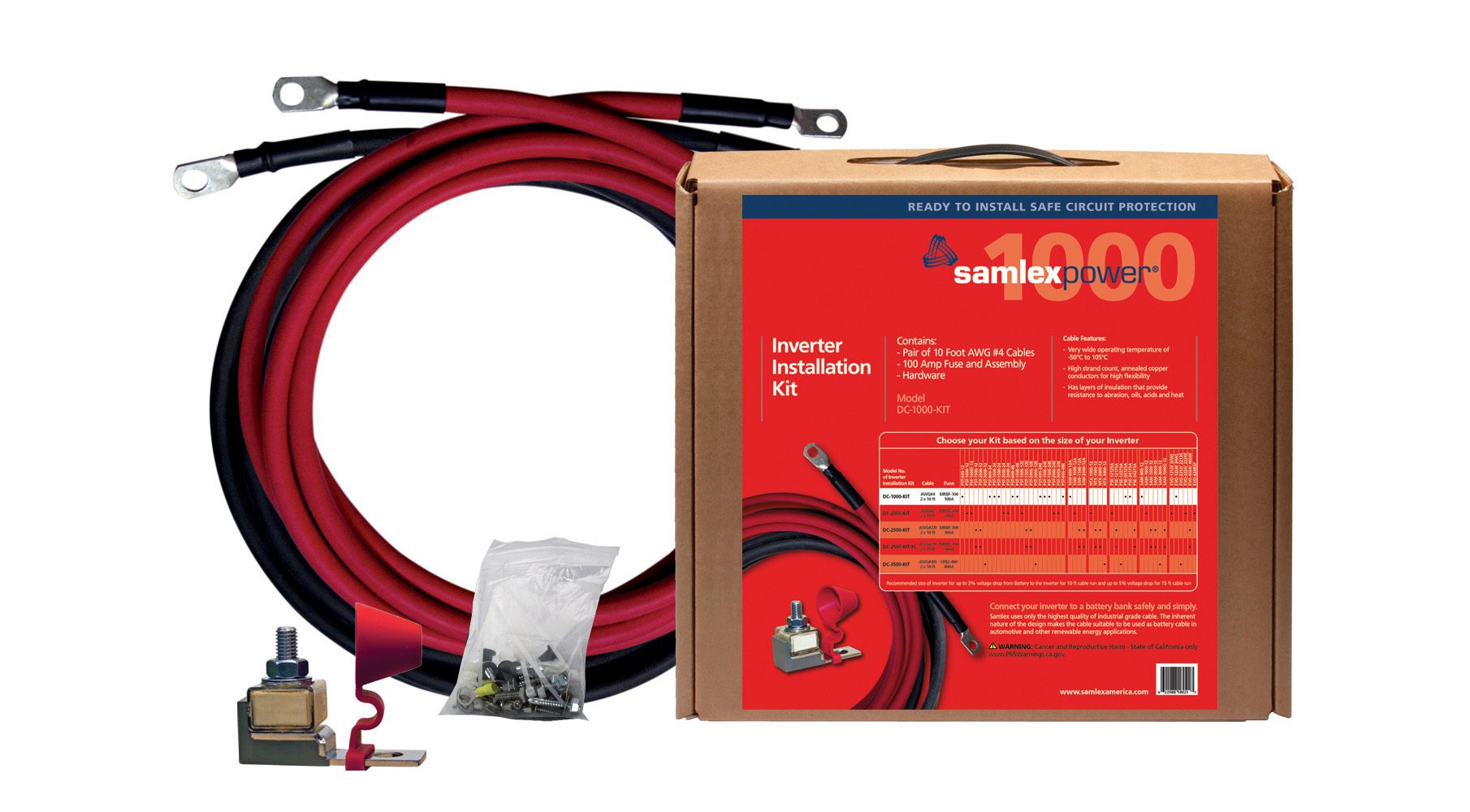 DC-1000-KIT 100A Inverter Installation Kit – NassauElectrical