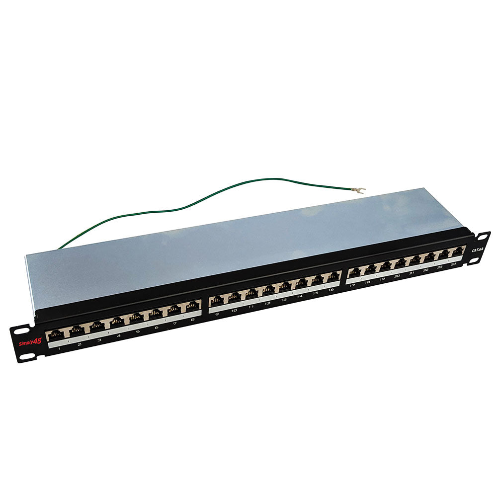 S45-2724S 24 Port Loaded Shielded Patch Panel – NassauElectrical