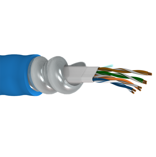 Belden 121872A 23 AWG 4 Pair Solid Bare Copper Cat 6 DataTuff AIA Armo ...
