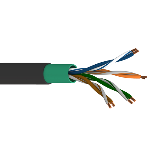Belden 11700A2 24 AWG 4 Pair Solid Bare Copper Cat 5e DataTuff CMR Ind ...