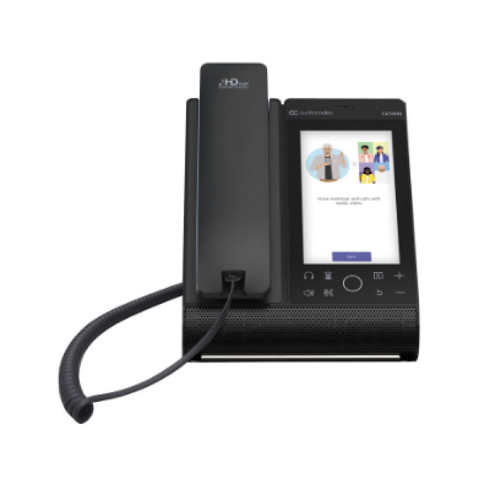 TEAMS-C470HDPS-DBW - 5.5” Touchscreen AudioCodes C470HD Teams IP Phone ...