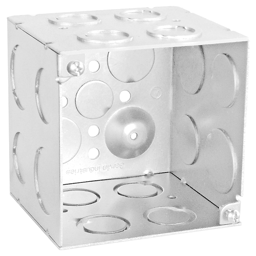 4 Inch Square 3-1/2 Inch Extra Deep Junction Box Side Knockouts 52181 ...
