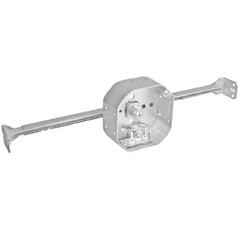 4 Inch Octagon Box 1-1/2 Inch Deep Adjustable Bar Hanger MC Clamp 5415 ...