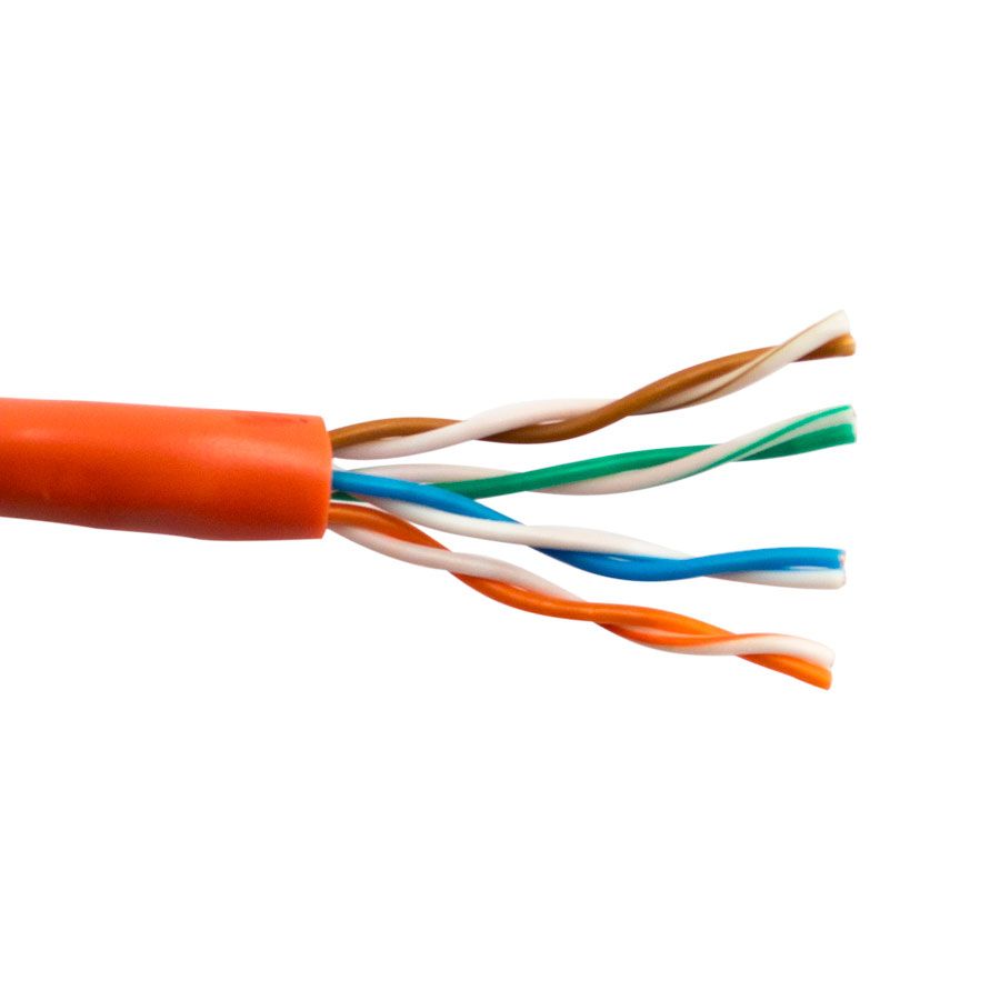 CAT5E-OR-HDBX CAT5E 350 MHz 24 AWG SOLID BC 4PR, UTP, ANSI/TIA 568.2-D ...