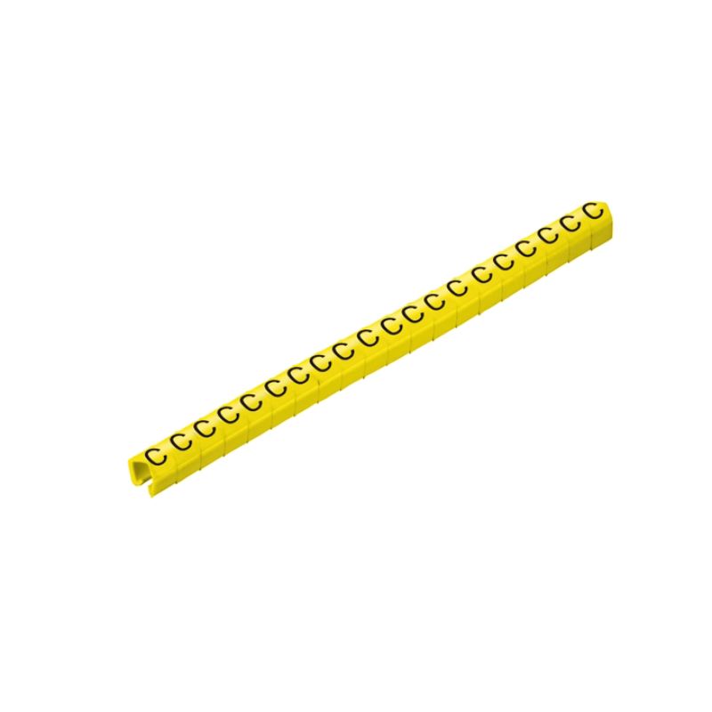 0648101641 - Yellow 3-4mm PVC Cable Marker with Black Embossed Letters ...
