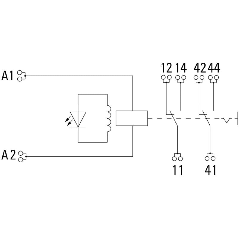 2576080000 - 24VAC Gold-Plated Relay Module with Push-In Connection (P ...