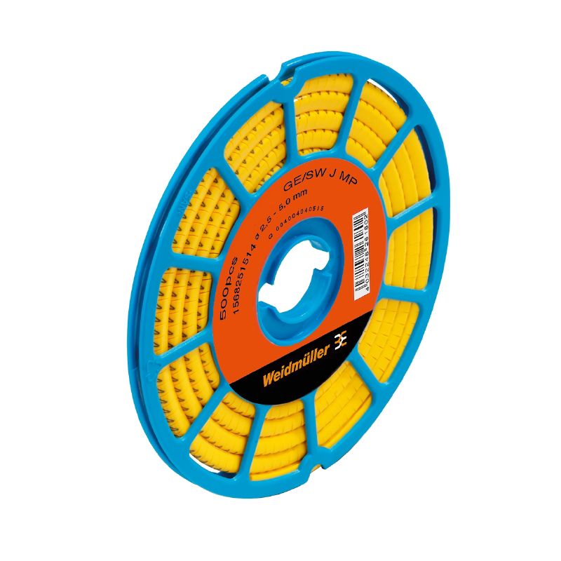1568251514 - Soft PVC Cable Markers for 2.5-5mm Conductors, Yellow Bac ...