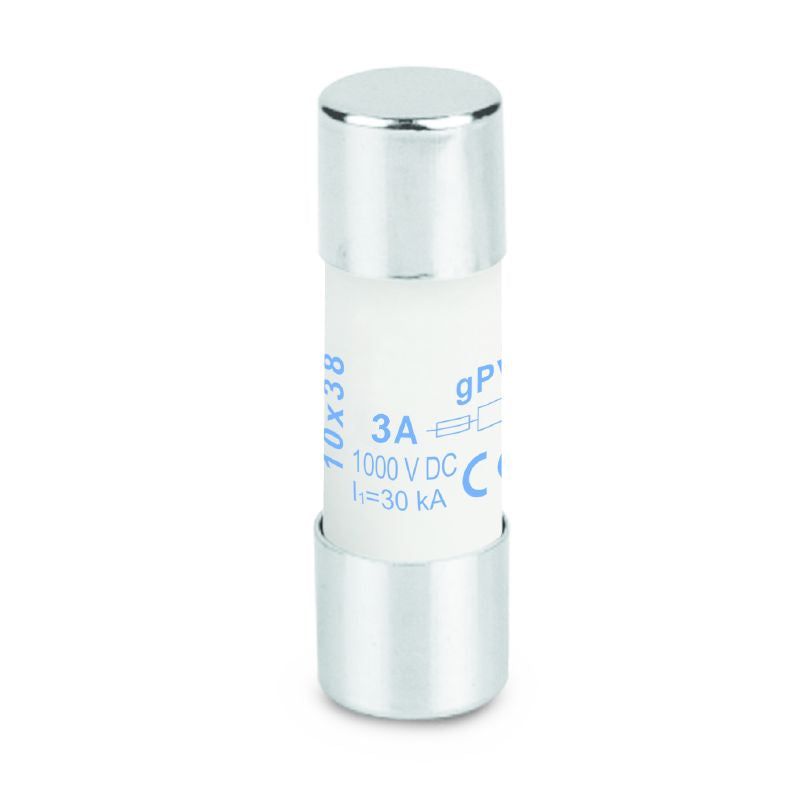 2783180000 - 10x38mm 3A Photovoltaic Cartridge Fuse, 1000 VDC (Pack of ...