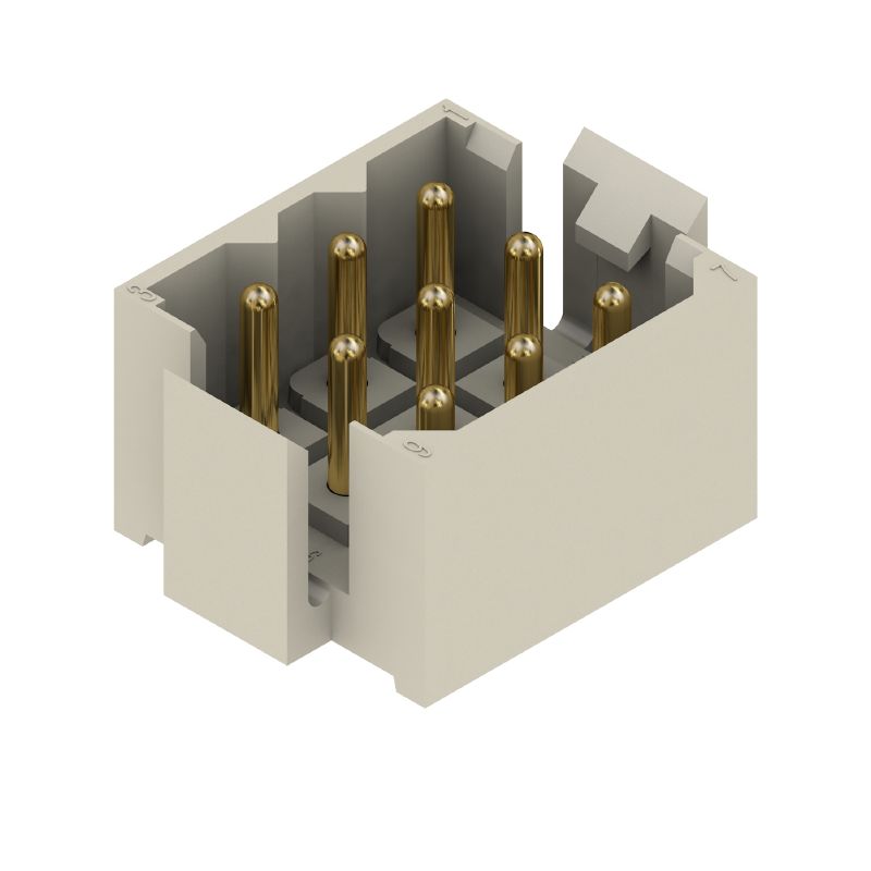 1442400000 - 5mm Pitch Gold-Plated Male Header PCB Connector, 9 Poles ...