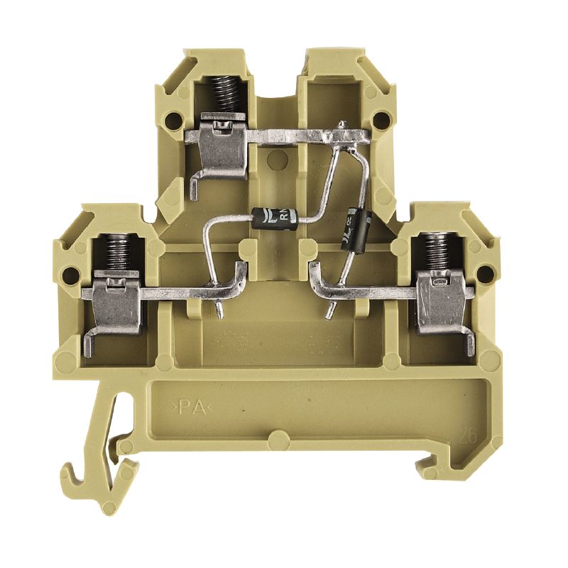 0396860000 - Beige 4mm² Terminal Block for 4 Connections on TS 35 Rail ...
