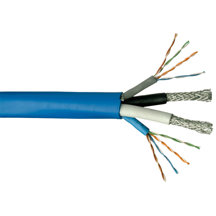HNC-2-BC 2x CAT5E 24 AWG UTP + 2x RG6/U QUAD SHIELD COAX BC- (BUNDLED ...