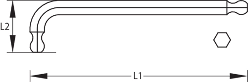 2797143 - Compact 7mm Allen Key with Double Ball Ends for Tight Spaces ...