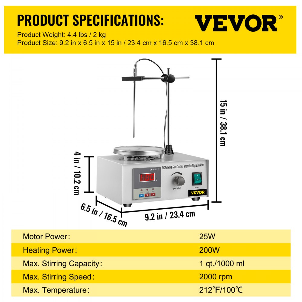 85-2 - Stainless Steel Stir Plate with 0-2000 RPM Control ...