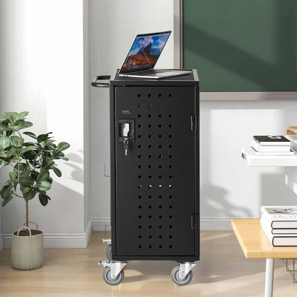 SCC-20P - 20-Device Metal Laptop Cart with Lockable Wheels ...