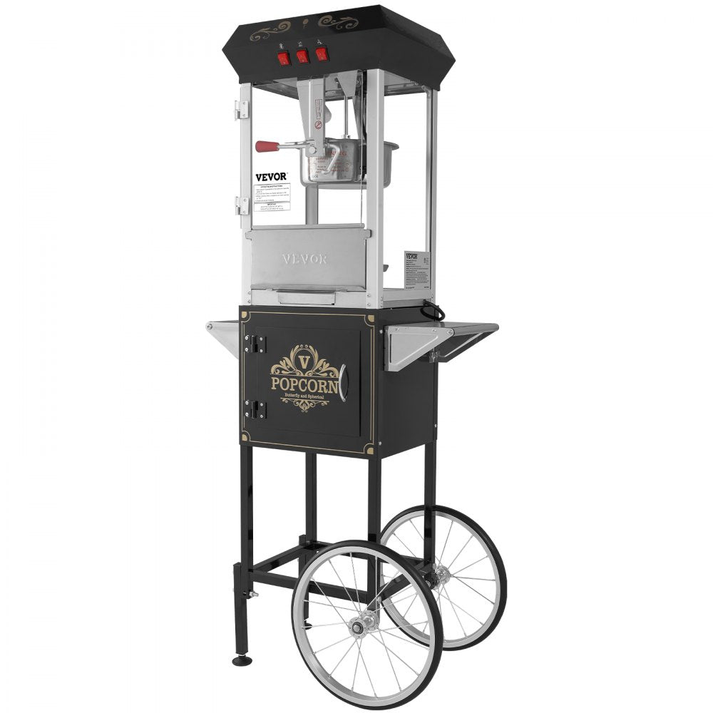 NP08001SEC - 8 oz Commercial Popcorn Popper with LED Lights and Cart ...