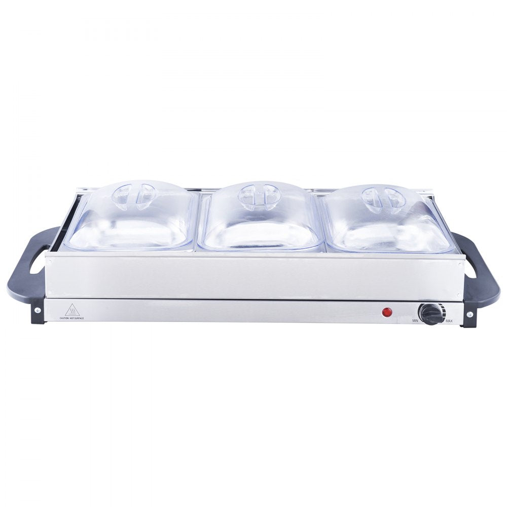 HD9003A - 3-Tray Stainless Steel Buffet Server with Adjustable Tempera ...