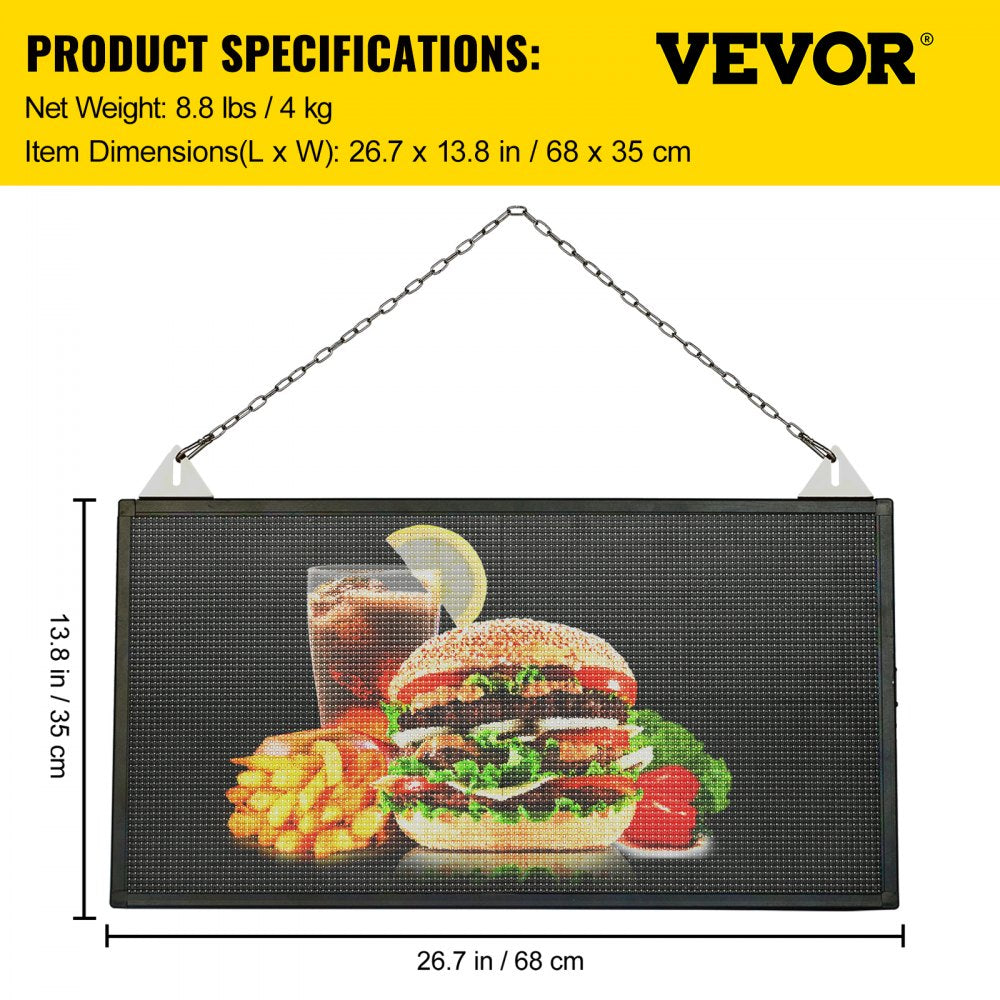 010251900042 27 X 14 Vevor Wifi Led Scrolling Sign Nassauelectrical