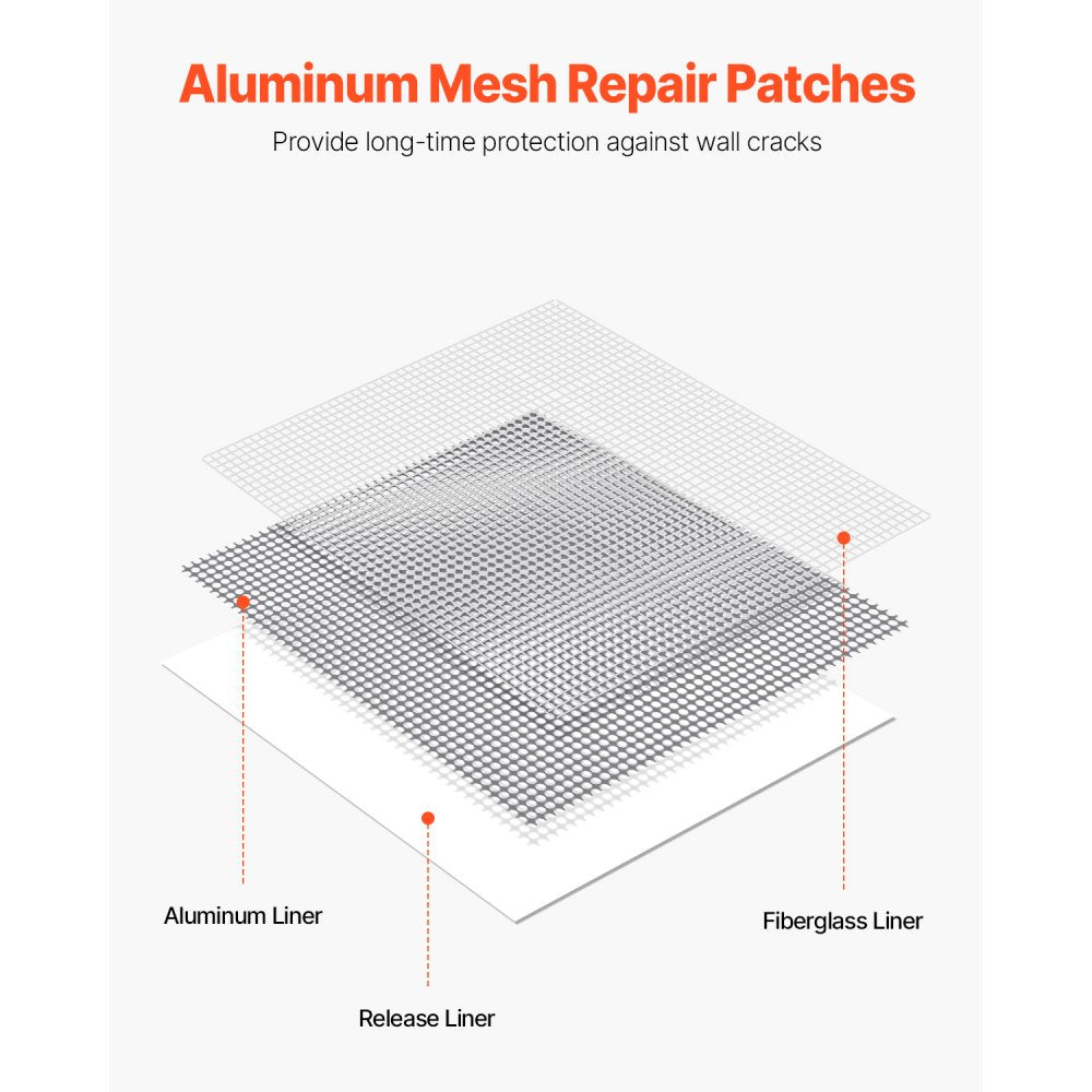 SET - 16PCS Wall Repair Kit with 8"x8", 6"x6", and 4"x4" Patches ...