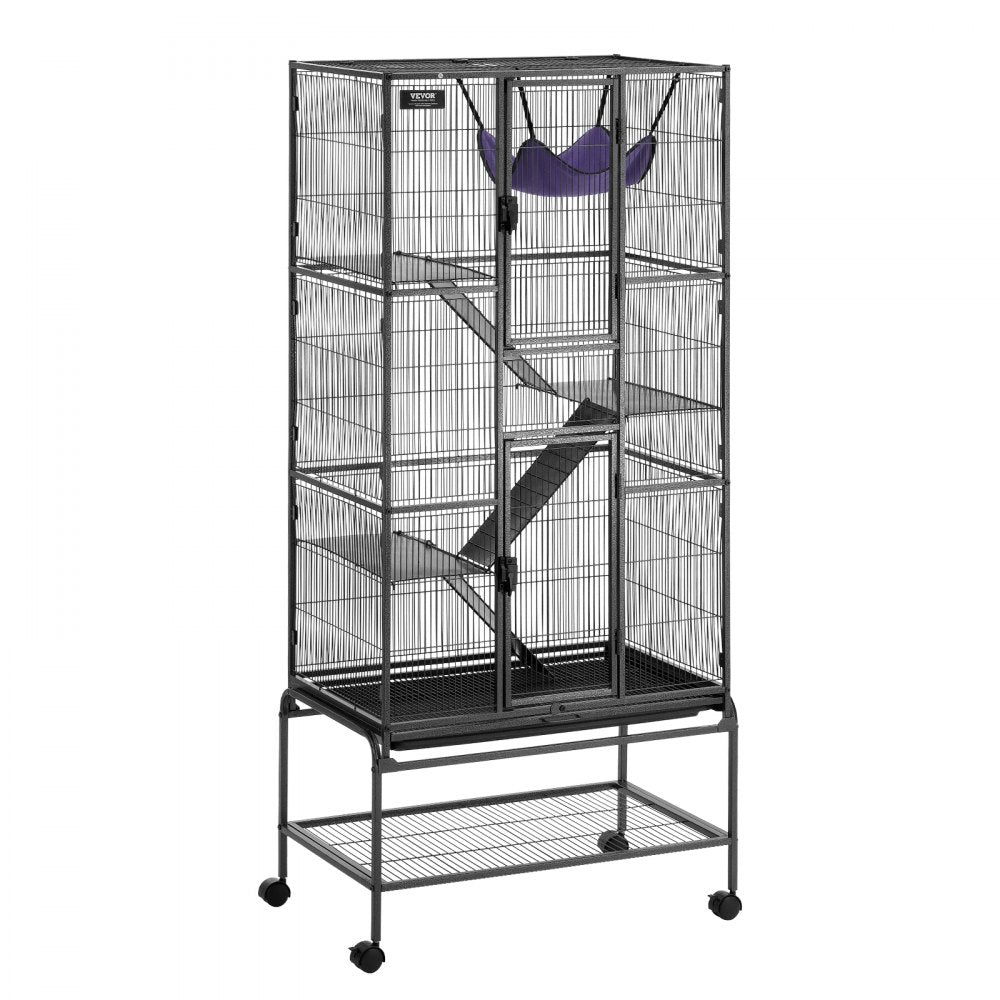 JM-XC-085 - 4-Tier 30" Metal Ferret Cage with Wheels & Storage Tray ...