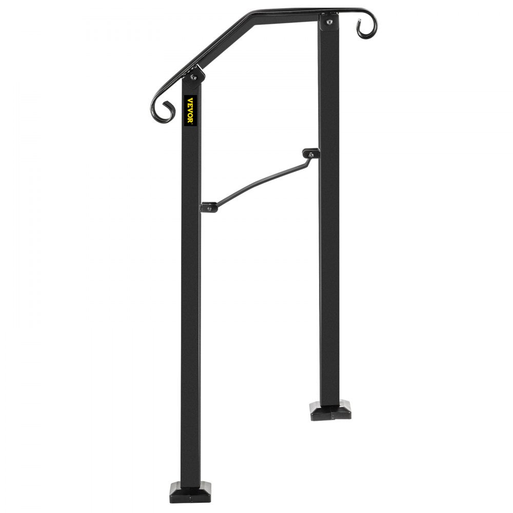 Arch#1 - Adjustable Wrought Iron Outdoor Handrail for 1-2 Steps ...