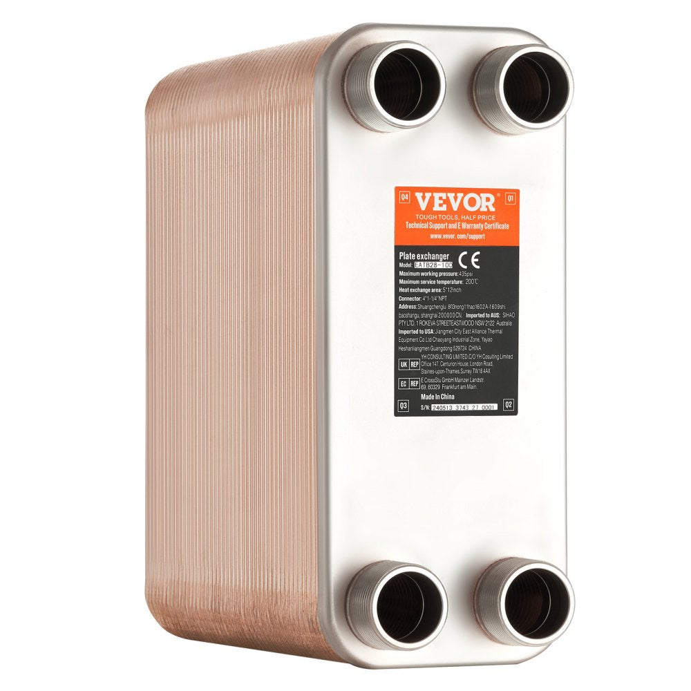 EATB28-100 - 5" x 12" Stainless Steel Heat Exchanger, 100 Plates ...