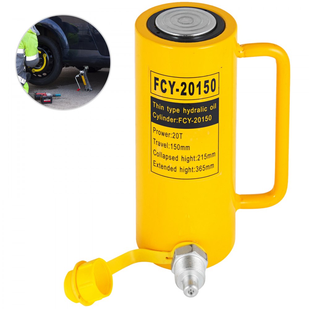 010667049726 - 20 Ton Hydraulic Cylinder with 6 Inch Stroke & Dust Cov ...