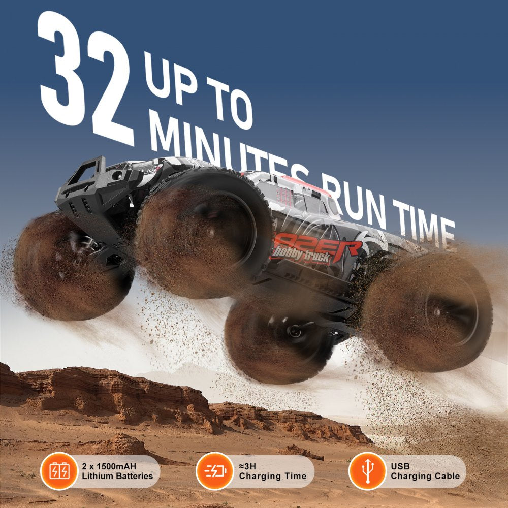 9000E - 1:14 Scale Off-Road RC Truck with 4WD and Stunt Wheelie Bar ...