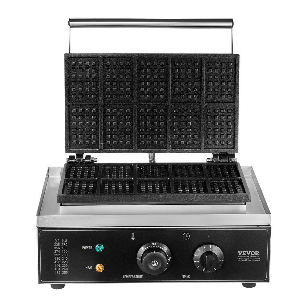 HT-10 - Stainless Steel Waffle Maker for 10 Rectangular Waffles at Onc ...