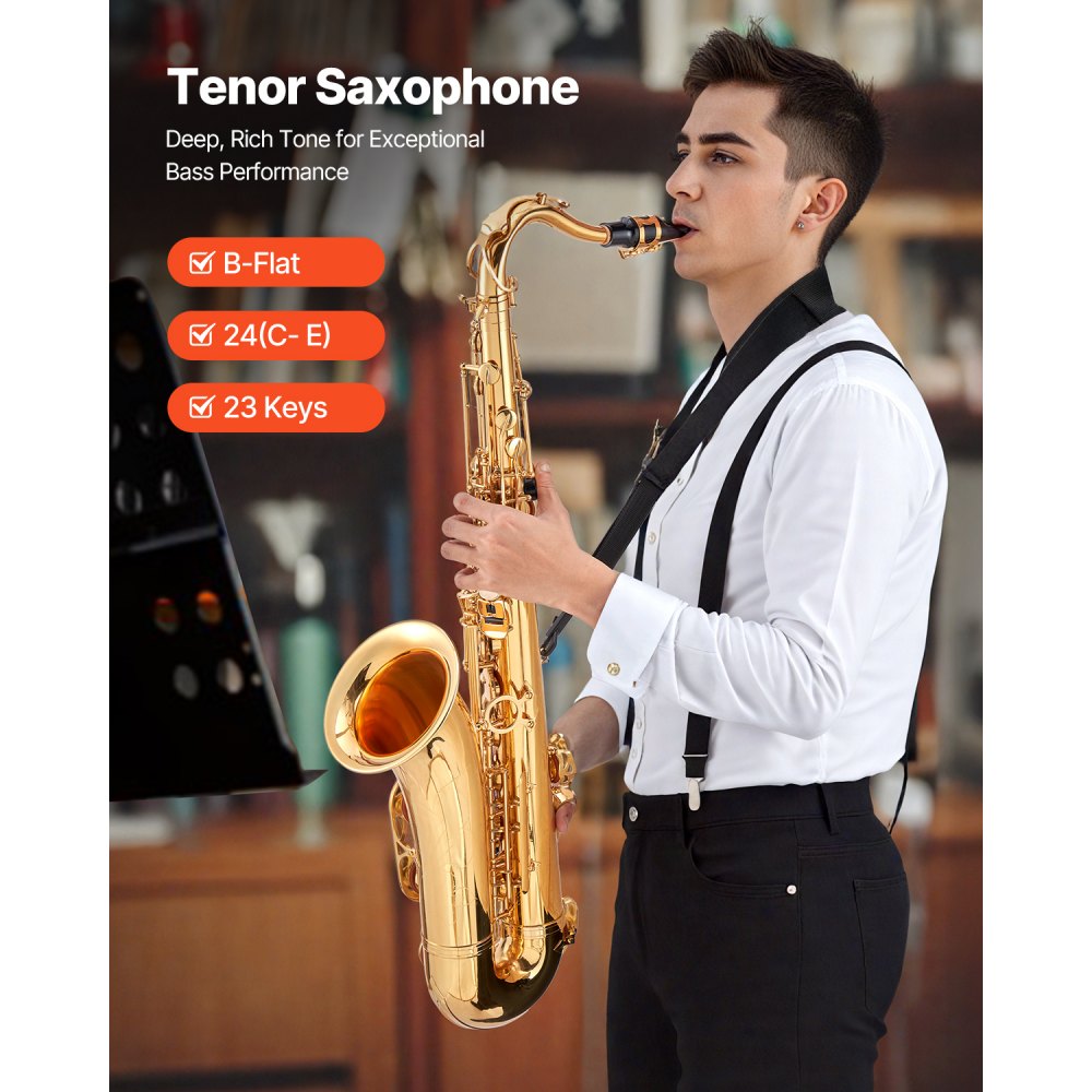 JTAS－401 - B Flat Tenor Saxophone Beginner Kit with Case & Accessories ...