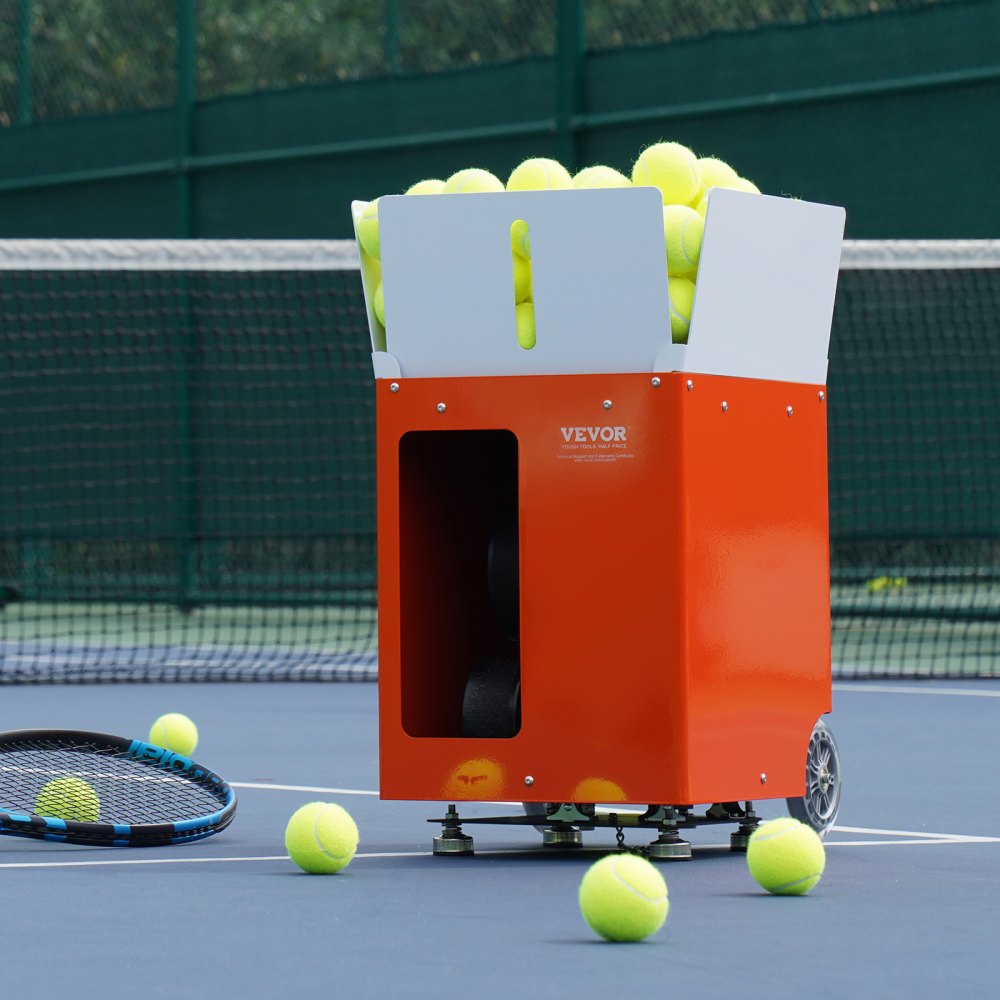 TS-06M - VEVOR Tennis Ball Machine with Bluetooth, 110 km/h, 100 Balls ...