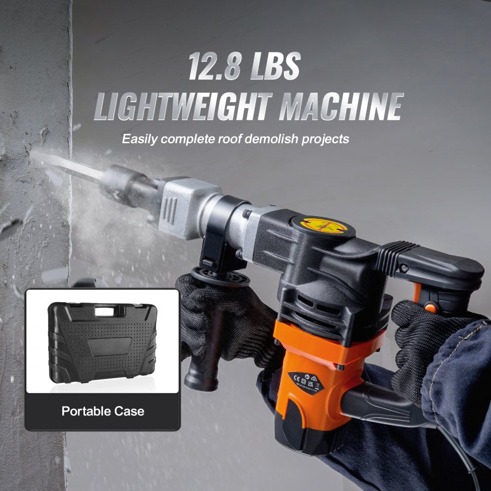 JH-0840 - Powerful 1400W Demolition Jackhammer with 360° Handle ...