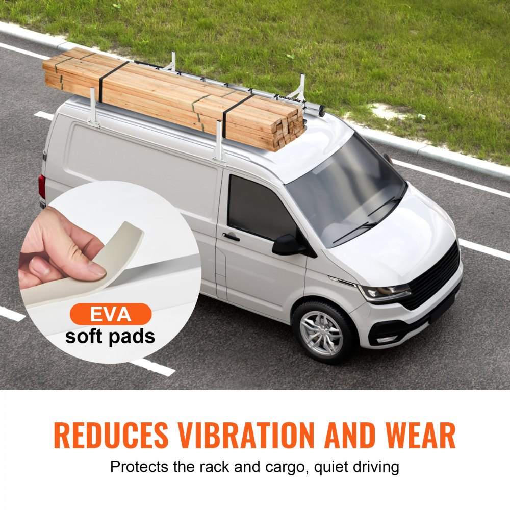 BYCD-017 - Adjustable Van Roof Ladder Rack, 600 lbs Capacity, Q235 Mat ...