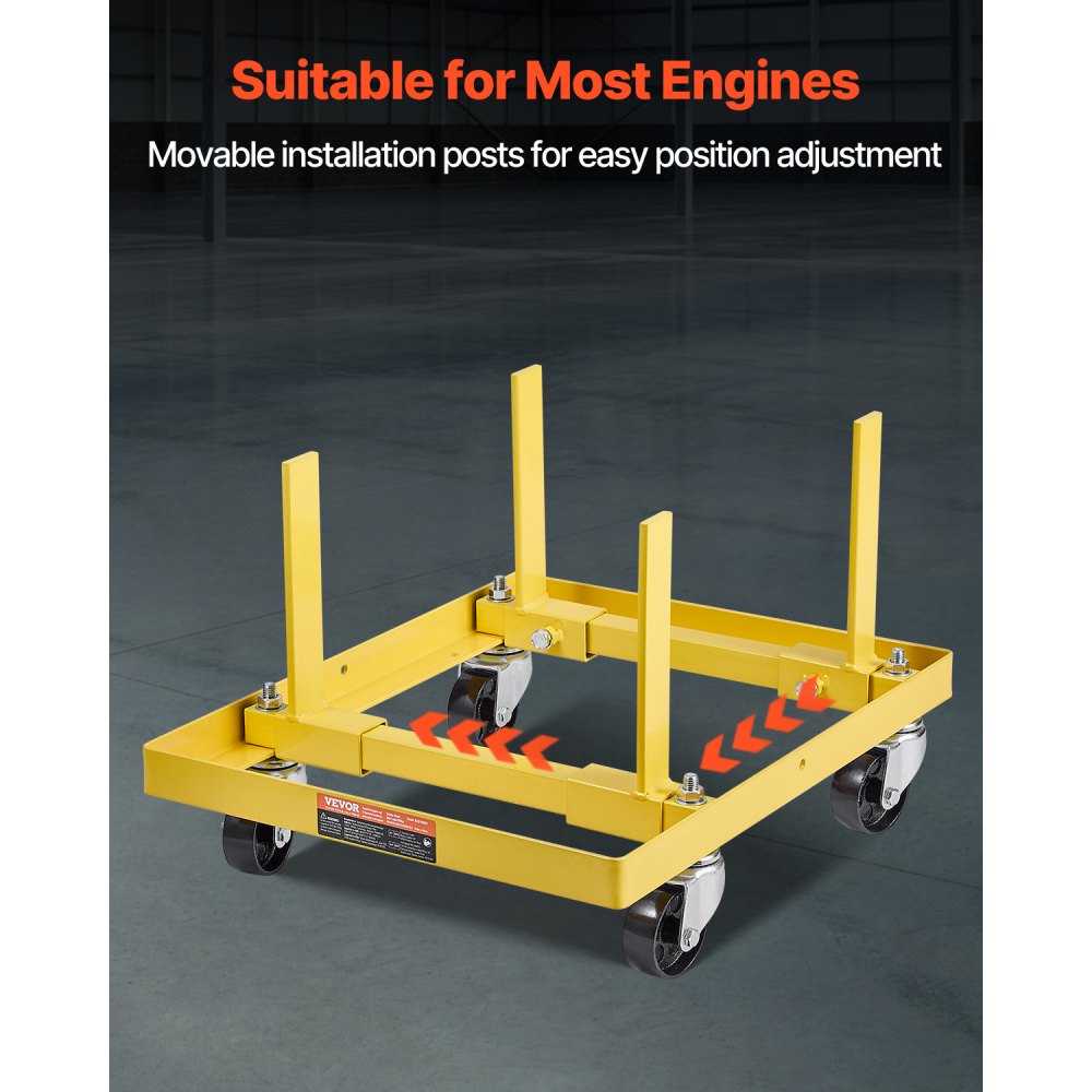 XXJD1500ZF - 750 lbs Heavy-Duty Engine Stand with 4 Swivel Casters ...