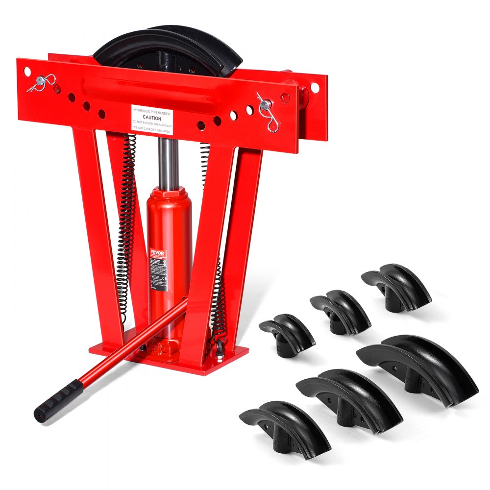 MR8080 - 12 Ton Hydraulic Pipe Bender with Adjustable Rollers and 6 Di ...