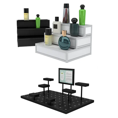 Stackable Display Riser Platforms and Modular Multi-Level Display Rise