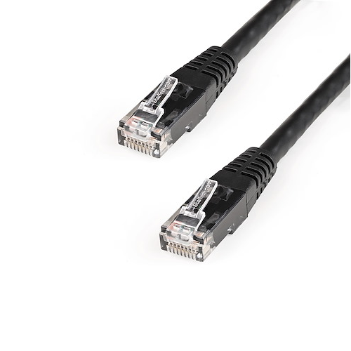50' CAT6 6 Gigabit 650MHz 100W PoE UTP Molded W/Strain Relief Ethernet ...