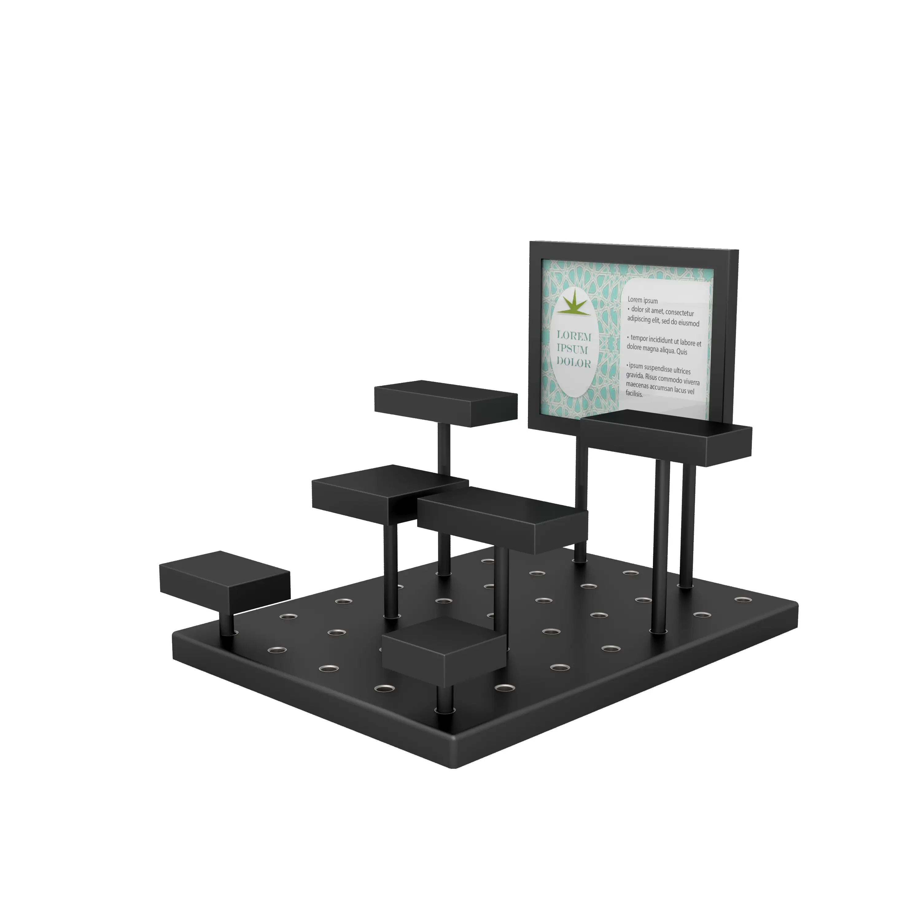 Modular Multi Level Display Riser Kits - Small Unit in High Gloss Blac ...