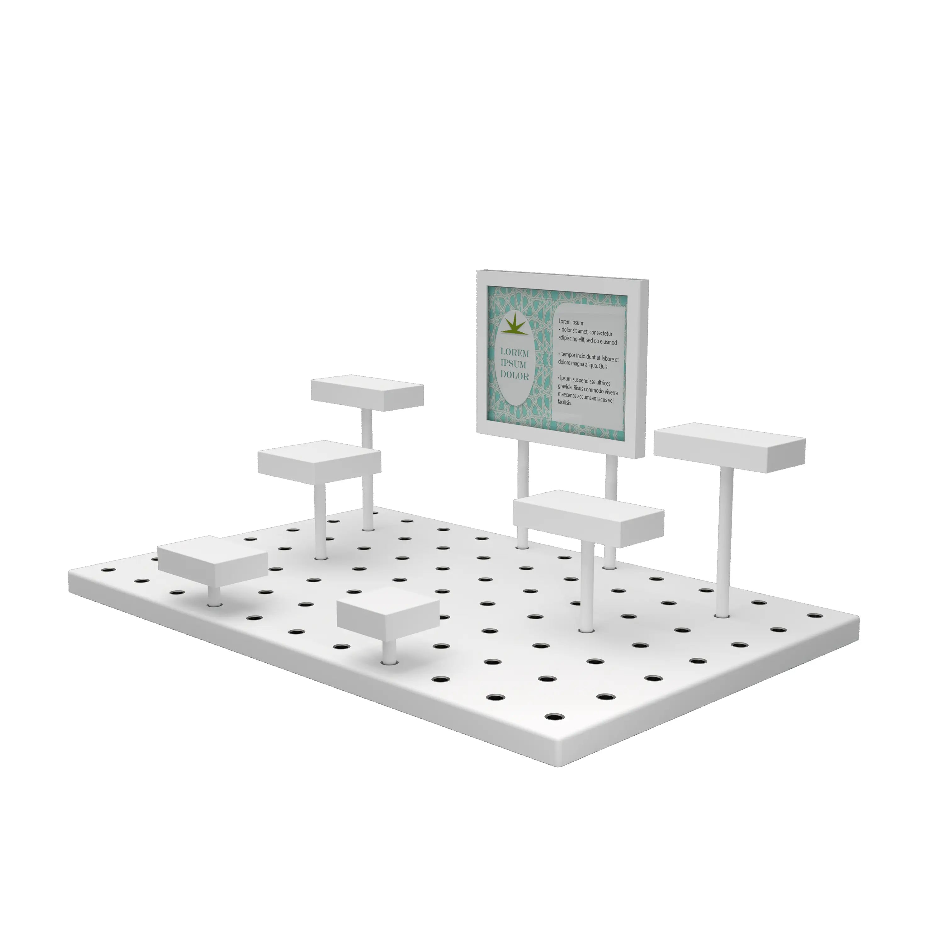 Modular Multi-Level Display Riser Kits - Large Unit In High Gloss Whit ...