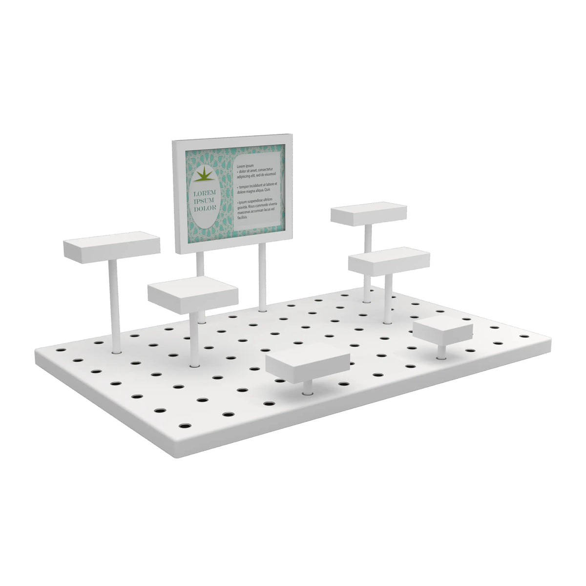 Modular Multi-Level Display Riser Kits - Large Unit In High Gloss Whit