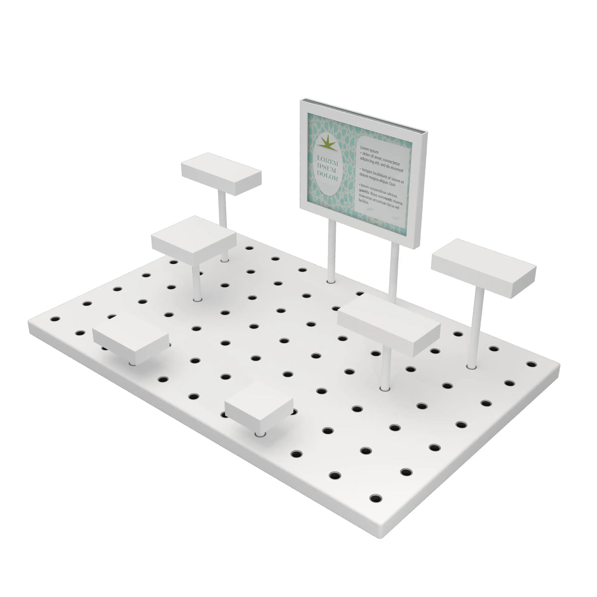 Modular Multi-Level Display Riser Kits - Large Unit In High Gloss Whit